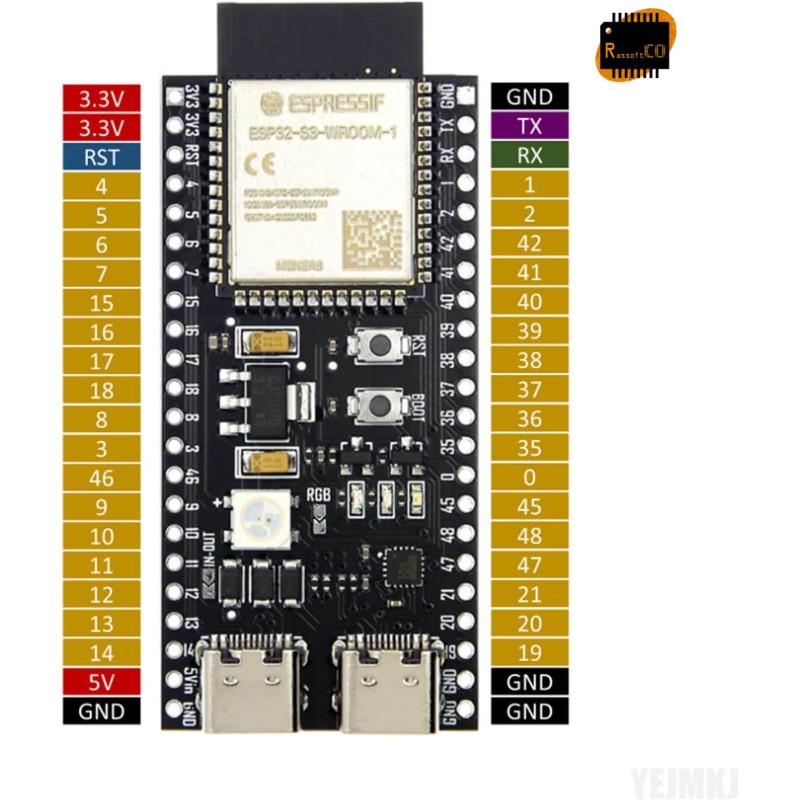 Esp32 S3 Devkitc 1 N16r8 Esp32 S3 Development Board Wifi Bluetooth Mcu Module Dual Type C