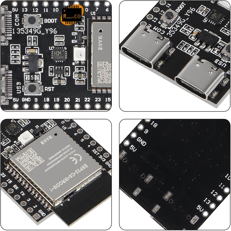 ESP32 ESP32-C6 ESP32 WiFi+Bluetooth Internet of Things Dual Type-C Development Board