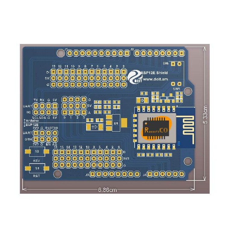 شيلد أوردوينو - ويب سيرفر واي فاي ESP8266 ESP-13 WiFi Web Sever Shield