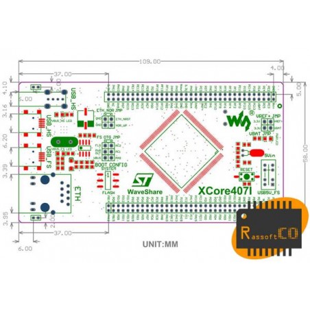 XCore407I STM32 STM32F407IGT6 Cortex-M4 Core Board with IO Expander 2 USB Ethernet 1G Bit NandFlash